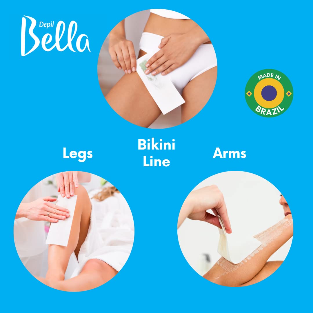 Depil Bella Bundle Kit Waxing Roller, 1 Roll on Honey and propolis + 3 Roll on Black Depilatory Wax Hair removal for Women and men, Sensitive hair, At Home and professional Waxing, Brazilian Bikini, L