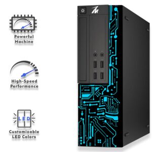 TechMagnet Computer Desktop PC, Core i5, Siwa 8, 16GB RAM, 128GB SSD Boot + 2TB HDD, 22 Inch Monitor, RGB Keyboard Mouse, XL Cheatsheet Desk Pad, RGB Speaker with Webcam, WiFi, Win 11 Home (Renewed)