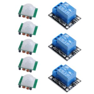 hc-sr501 pir ir motion sensor + 1 channel 5v relay module for arduino