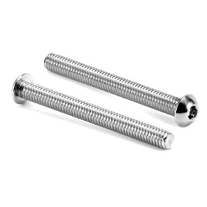 5/16-18 x 3" button head socket cap bolts screws, 10pcs 304 stainless steel 18-8, allen hex drive, bright finish by sg tzh(with hex spanner)