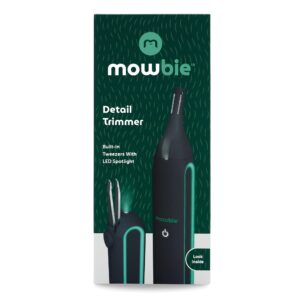 MOWBIE Detail Trimmer, Male Hair Removal, Clippers, Waterproof, Black