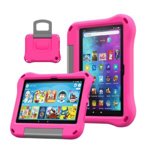 fire hd 8 tablet case for kids,kindle fire hd 8 case,amazon fire tablet 8 case,dihines shockproof handle stand kids case cover for amazon kindle fire hd 8/8 plus(12/10th generation,2022/2024 release)