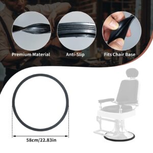 MoyRetty 22.8" Salon Chair Rubber Base Ring, Salon Equipment Floor Protective Rubber Ring Gasket,Hydraulic Styling