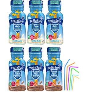 Pediasure Immune Support Kids Protein Shake Grow (8 Fl Oz 6 Pack) Vanilla and Chocolate