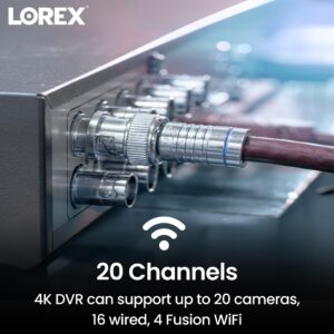 Lorex Fusion 4K 20-Channel (16 Wired and 4 Fusion Wi-Fi) 2TB Digital Video Recorder