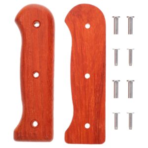 upkoch 2pcs wood knife scales kitchen knife handle knife repair handle for sashimi natural wood handle replacement