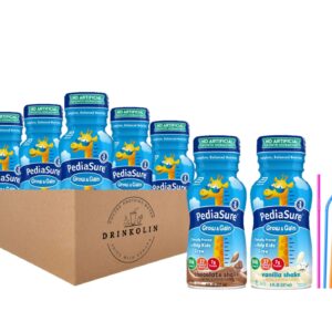 Pediasure Immune Support Kids Protein Shake Grow (8 Fl Oz 6 Pack) Vanilla and Chocolate