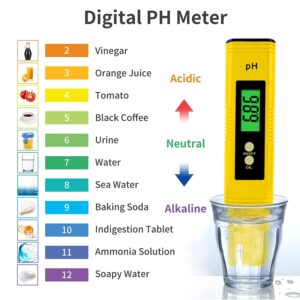 Yewhick Digital pH and TDS Meter Combo, High Accuracy Water Quality Tester, pH Meter 3-in-1 TDS EC Temperature Meter for Drinking Water Swimming Pool Aquarium Hydroponic