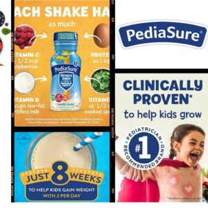 Pediasure Immune Support Kids Protein Shake Grow (8 Fl Oz 6 Pack) Vanilla and Chocolate