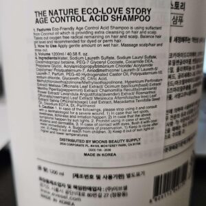 The Nature Eco Love Story Age Control Acid Shampoo (1200ml/ 40.58 fl. oz) & Repair L.P.P Treatment (1000ml/ 33.82 fl. oz)