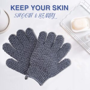 Yiclick Heavy Exfoliating Gloves, Exfoliating Body Scrubber for Bath Shower Exfoliation, Body Scrub Exfoliator for Dead Skin Remover, Exfoliate Sponge Loofah Washcloth Mitt Men Women