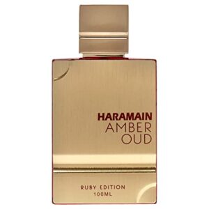 Al Haramain Amber Oud Ruby Edition - Arabian Perfume for Women and Men - Unisex Amber Perfume - Long Lasting Perfume for Men and Women - 3.4 oz