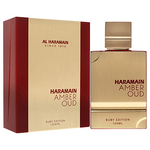 Al Haramain Amber Oud Ruby Edition - Arabian Perfume for Women and Men - Unisex Amber Perfume - Long Lasting Perfume for Men and Women - 3.4 oz