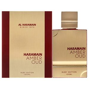 al haramain amber oud ruby edition - arabian perfume for women and men - unisex amber perfume - long lasting perfume for men and women - 3.4 oz