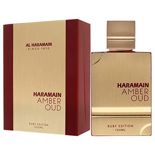 Al Haramain Amber Oud Ruby Edition - Arabian Perfume for Women and Men - Unisex Amber Perfume - Long Lasting Perfume for Men and Women - 3.4 oz