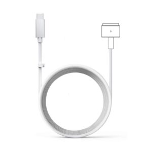 usb c to magnetic charging cable cord,tpenod usb type c to magnetic(t-tip) cable for pro 13/15 inch for air 11/13 inch(after late 2012 models)…, white