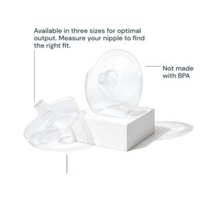 Willow Go Breast Pump Flanges, 2-Count - 24mm - Breast Shields for Willow Go Wearable Double Electric Breast Pump