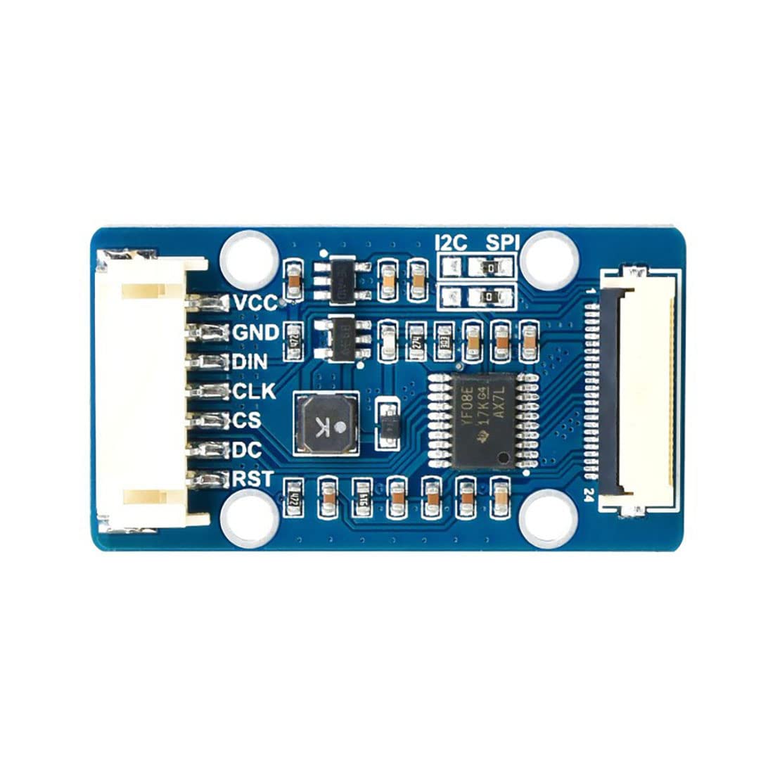 Coolwell 1.51inch Transparent OLED Compatible Raspberry Pi/Ardui/TM32, Display Light Blue Color, 128×64, SPI/I2C Interfaces