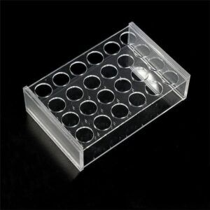 1 pack 5ml lab plastic test tube rack for 5ml 10 ml tubes, holds 24