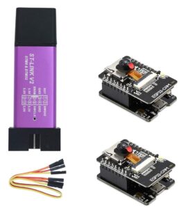 aideepen st link v2 programming unit mini emulator downloader m89 new (random color)+2 pcs esp32-cam w-bt board