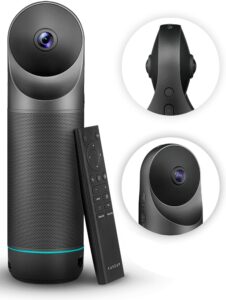 kandao meeting pro 360 video conference camera, 4-in-one ai smart tracking video conferencing system, works on microsoft teams, zoom, google meet, skype etc, hybrid meeting room zooming camera