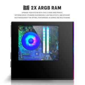 TechMagnet RGB Desktop Computer PC - Intel Core i5, 32GB ARGB RAM, 512GB SSD, RGB Keyboard with AI-Enabled Copilot Key Mouse and RGB Soundbar Win 10 Pro (Renewed)