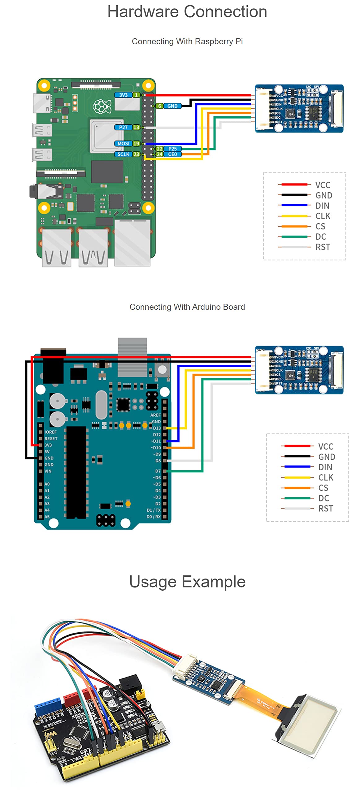 Coolwell 1.51inch Transparent OLED Compatible Raspberry Pi/Ardui/TM32, Display Light Blue Color, 128×64, SPI/I2C Interfaces