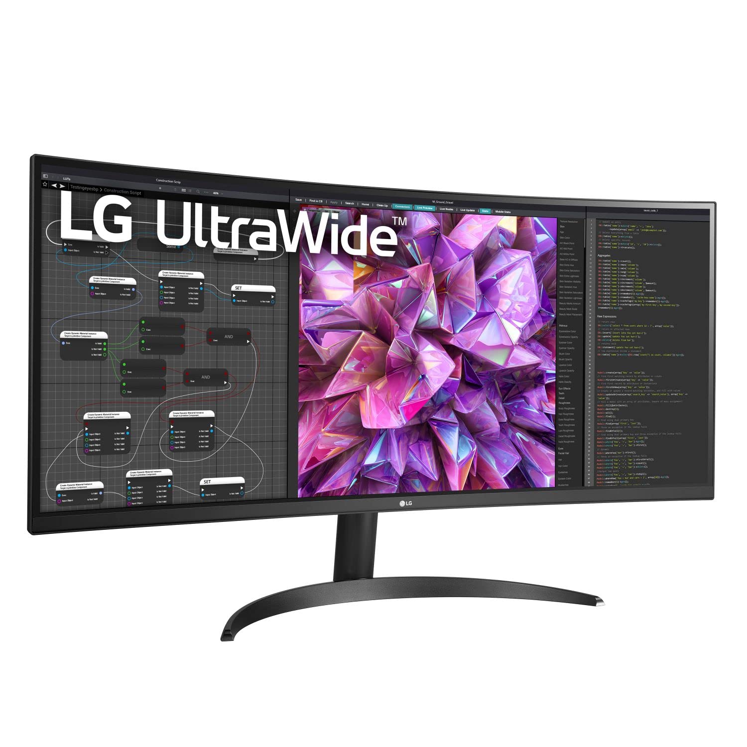 LG 34WQ60C-B.AUS 34" Curved UltraWide™ QHD IPS HDR 10 Monitor with Dual Controller & OnScreen Control, Black