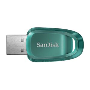 sandisk 512gb ultra eco usb 3.2 gen 1 flash drive - sdcz96-512g-g46, blue-green