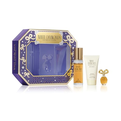 Elizabeth Taylor White Diamonds Women's Perfume Set, Body Lotion, Eau de Toilette & Parfum Replica, 3 Piece Set