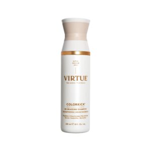 virtue de-brassing shampoo, natural color toner, brightens and revitalizes all color-treated hair, colorkick, 8 fl oz