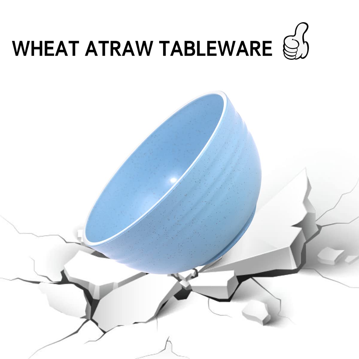 Supernal Wheat Straw Dinnerware, Microwave Dishwasher Safe, Unbreakable Light Weight Plates Service For 8, Reusable Tableware Set, Multicolor Set 16pcs Plates, 8pcs Bowls, 8pcs Cups