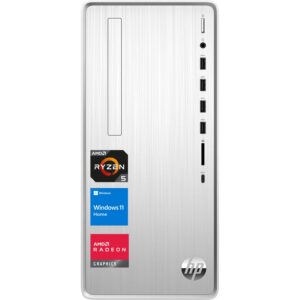 hp newest pavilion desktop, amd ryzen 5 5600g, amd radeon graphics, 32gb ram, 1tb pcie ssd + 2tb hdd, usb type-c, hdmi, vga, bluetooth, wi-fi, windows 11 home, silver