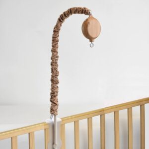 hleeduo baby mobile arm with music box motor， crib mobile arm with mobiles motor spinner.28 inch wooden crib mobile arm for crib nursery mobile arm. nursery mobile attachment,mobile arm for crib