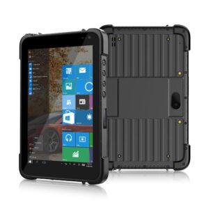 thinkol 8 inch rugged tablet pc with windows 10 pro, 4gb ram 64gb ssd, gps, wifi, bluetooth, 4g lte, nfc, car holder, docking charger, touch screen field tablet