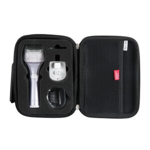 hermitshell hard travel case for panasonic close curves electric shaver - es-wl80-v (black)