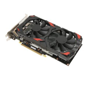 sanpyl rx 580 gaming graphics card, 8gb gddr5 256 bit video game graphics card, pci express 3.0x16, computer gpu pc video cards with dual fan cooling fan, 3*displayport, dvi