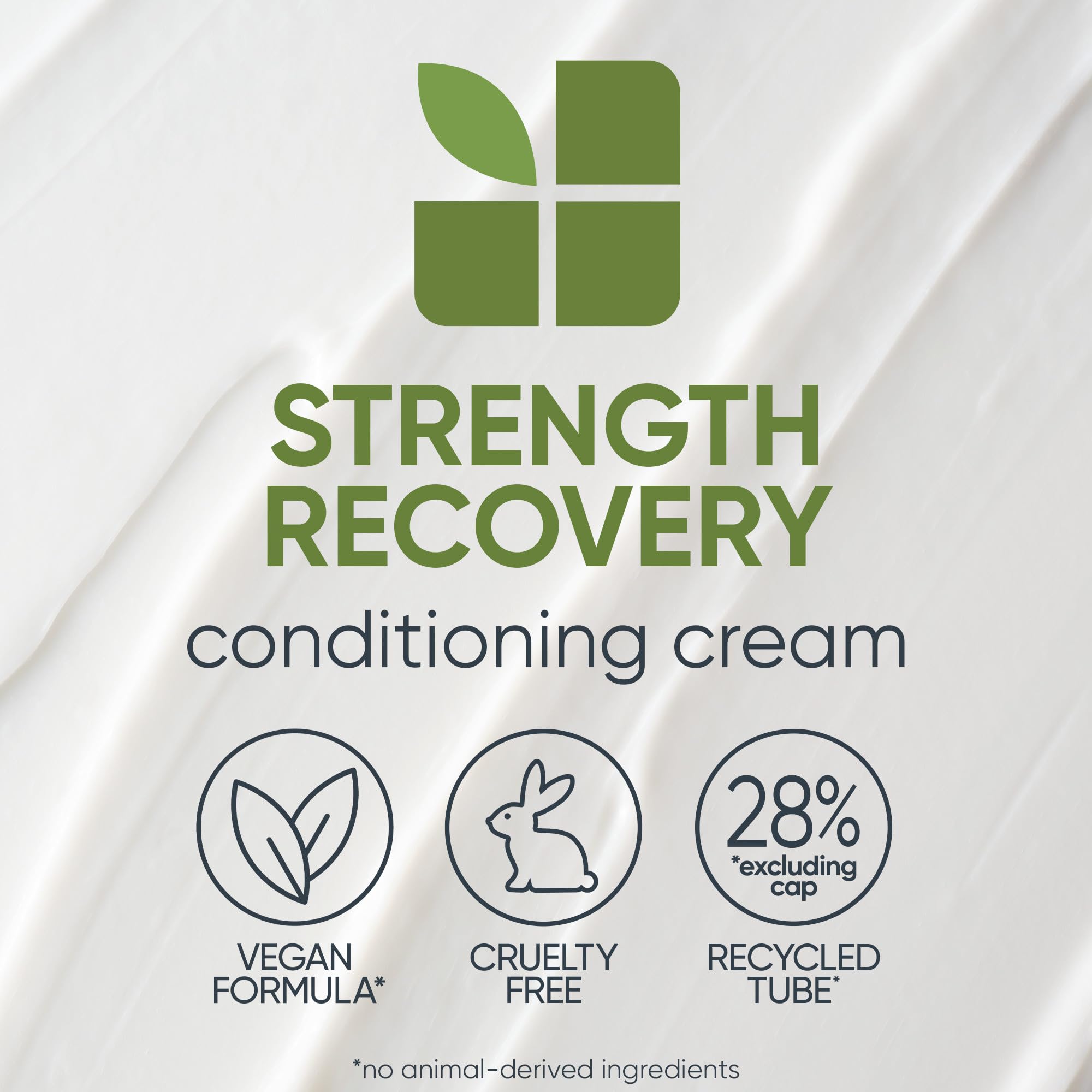 Biolage Strength Recovery Conditioning Cream | Strengthening Conditioner | Moisturizes, Adds Softness & Repairs Damage | For Damaged & Sensitized Hair | Vegan | Cruelty-Free | 33.8 Fl. Oz, pack of 1