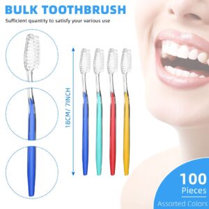 Yungyan 200 Pcs Disposable Toothbrushes and Razors Bulk Individually Wrapped for Homeless Soft Toothbrush Stainless Steel Blade Shaving Razors for Men Adults Shelter Nursing Home Charity Travel Hotel