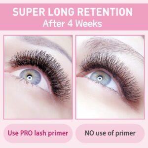 Lash Primer for Eyelash Extensions, 15ML Eyelash Primer, Lash Extension Primer Pre-Treatment Protein Clean Natural Lashes Increase Glue Bonding Retention Special Dropper (Clear, 15ml)