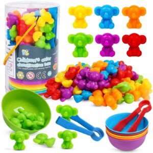 hoonew counting koalas toys matching games with color sorting bowls preschool learning activities for math montessori stem educational sensory toys for kids aged 3 4 5 year old boys girls