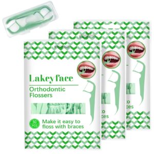 150 count orthodontic flossers for braces with floss dispenser, braces flossers for kids teeth & adults, dental floss for braces, dental floss picks, 50 count bag (pack of 3)