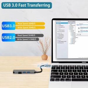 USB Hub 3.0 with 4 Ports, VIENON Aluminum USB C to USB 3.0 Hub USB Splitter for MacBook, Mac Pro/Mini, iMac, Ps4, PS5, Surface Pro,Flash Drive, Samsung and More USB-C Laoptop