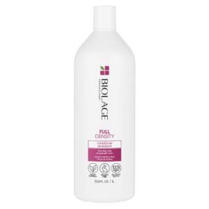 biolage full density thickening conditioner | moisturizes & adds fullness | with biotin | for thin & fine hair types | vegan | cruelty-free | 33.8 fl. oz