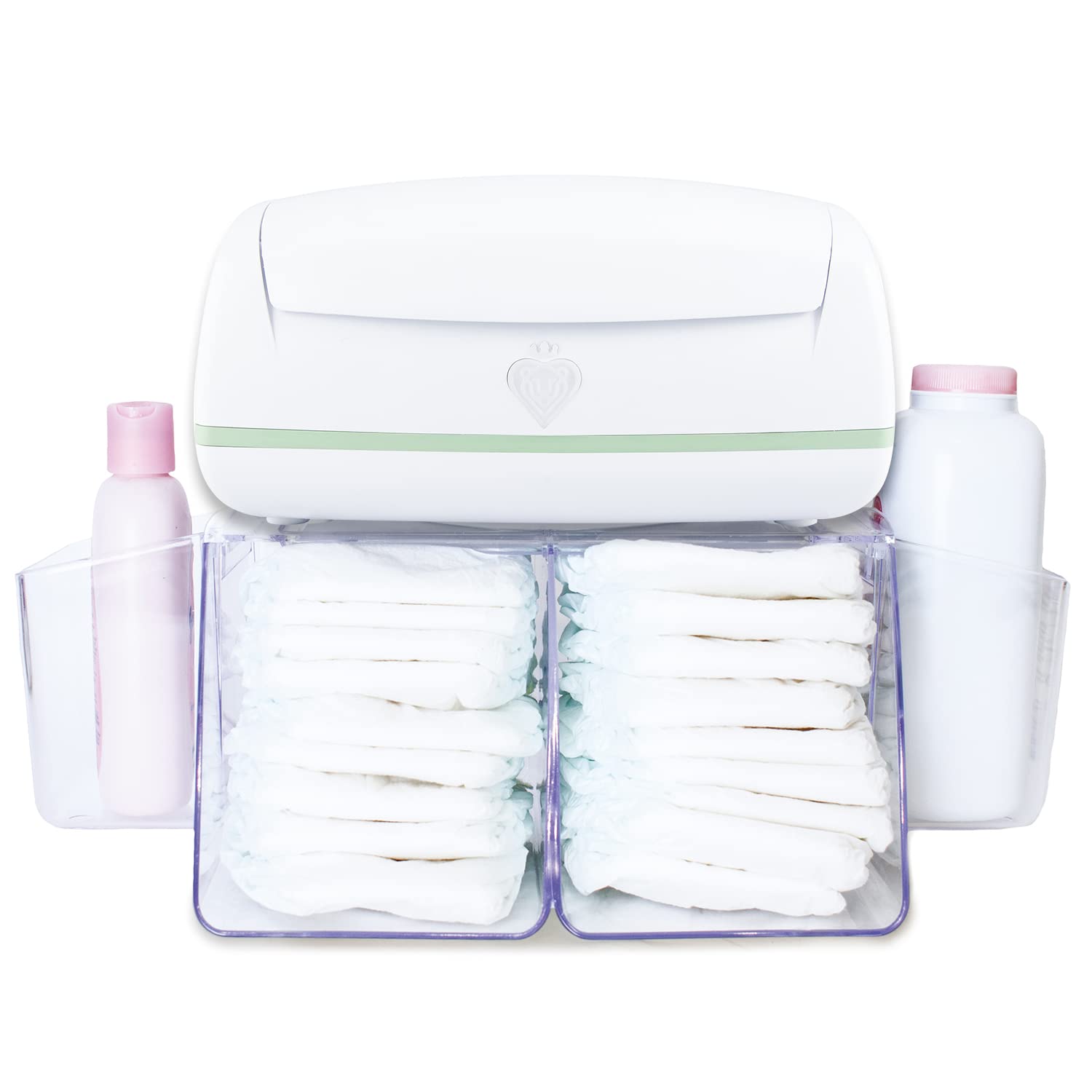 Prince Lionheart Warmies Wipes Warmer Kit Designed for Reusable Cloth Wipes | Includes 1 everFRESH Pillow and 1 Dresser Top Diaper Depot