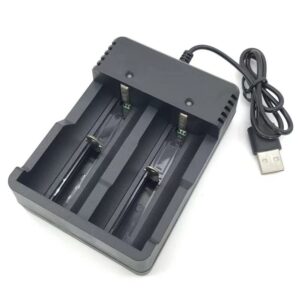 3.7v lithium battery charger dual slot smart usb charger 26650 21700 charger 18650 charger