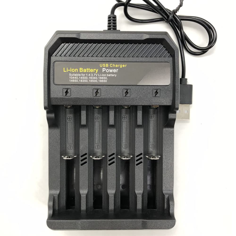 18650 Charger USB Four-Slot Lithium Battery Smart Charger 16340 3.7v Battery Four-Charge Fast Charge