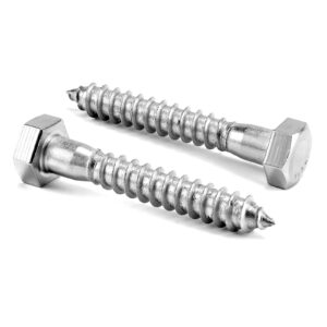 5/16" x 2" hex head lag screws bolts 20pcs 304 stainless steel 18-8, partial thread, hexagon head wood screws by sg tzh