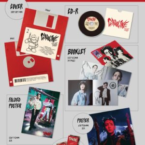 DREAMUS SHINEE KEY Gasoline 2nd Album Floppy Version CD+Poster+Folding Poster On Pack+Booklet+Sticker+Photocard+Tracking, BLACK