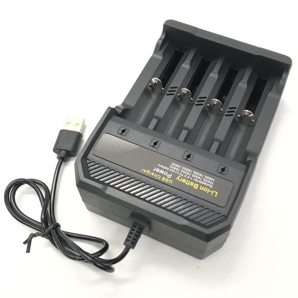 18650 Charger USB Four-Slot Lithium Battery Smart Charger 16340 3.7v Battery Four-Charge Fast Charge